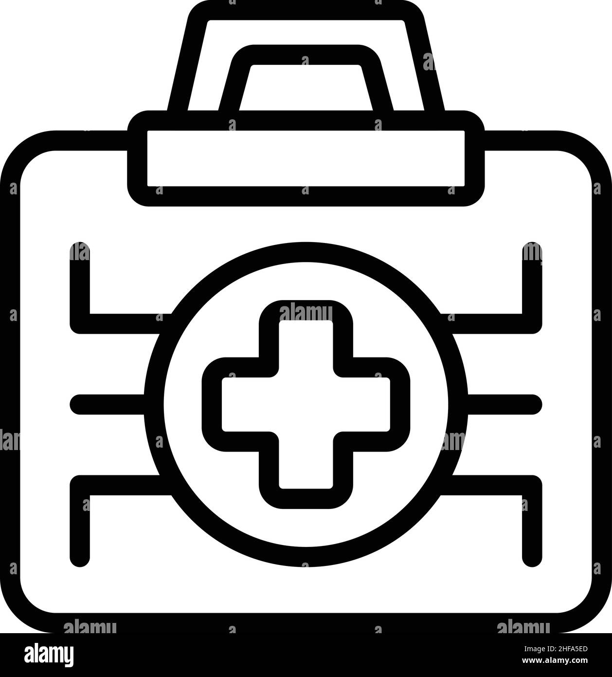 First aid kit icon outline vector. Doctor care. Help service Stock ...