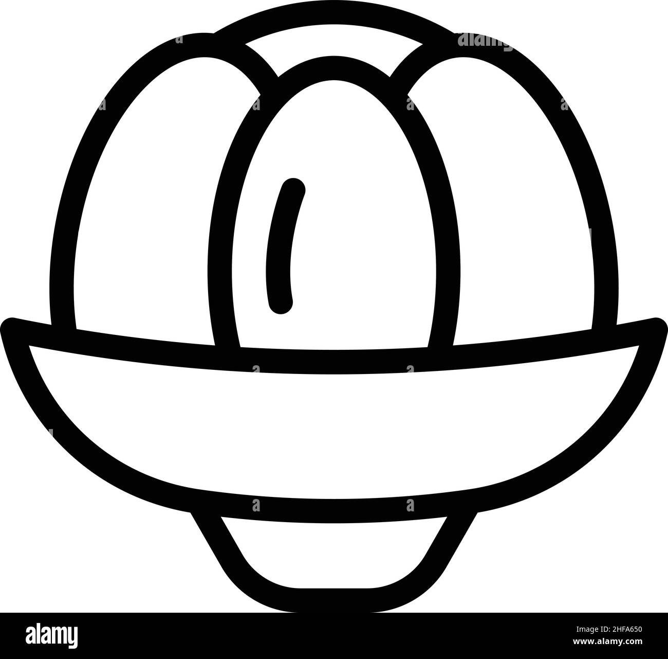 Jelly dessert icon outline vector. Shiny fruit. Bean gelatin Stock ...
