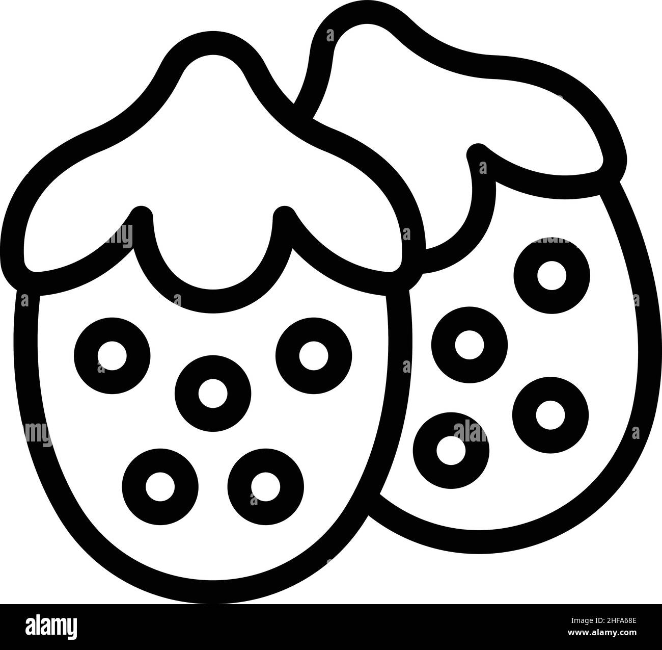 Strawberry jelly icon outline vector. Sweet fruit. Candy gummy Stock ...