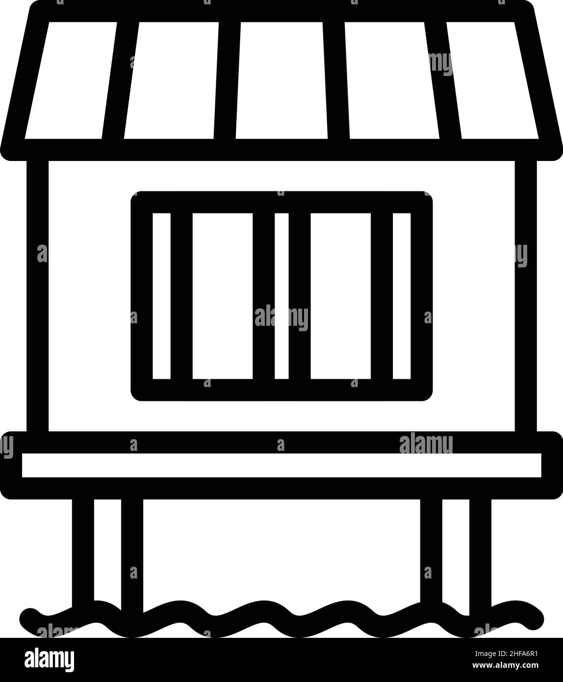 Hawaii beach building Black and White Stock Photos & Images - Alamy