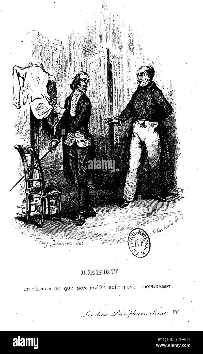 Scribe - Théâtre, 1 - Les Deux Précepteurs Stock Photo - Alamy