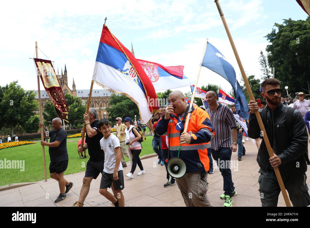 Sydney, Australia. 15th January 2022. Freedom fighter Aussie Cossack ...