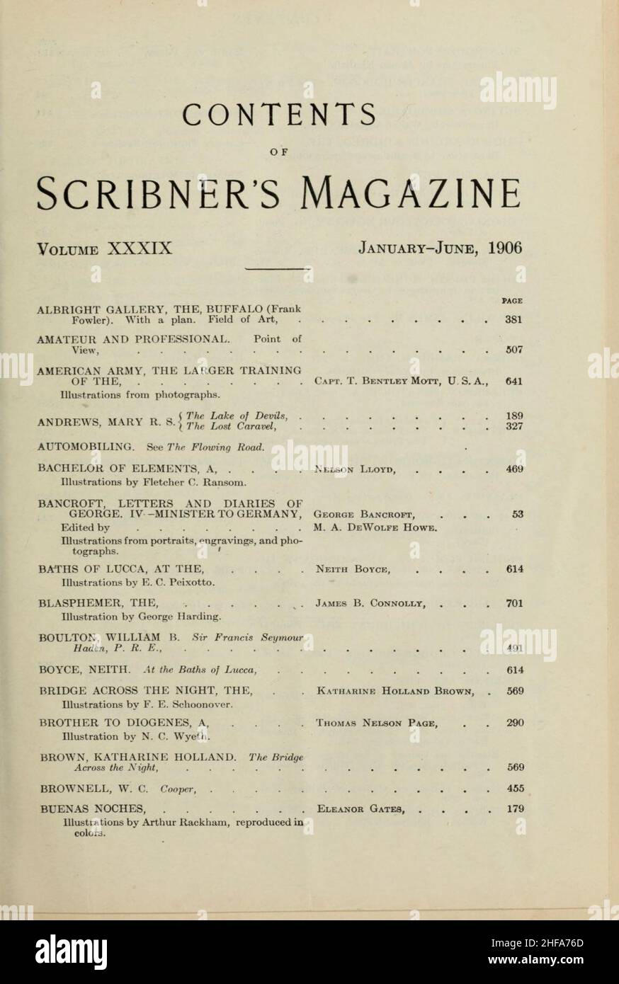 Scribner's Magazine, Volume 39-0009 Stock Photo - Alamy