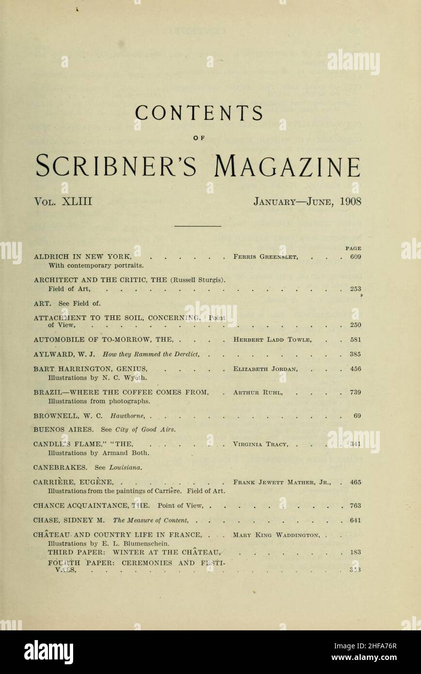 Scribner's Magazine, Volume 43-0009 Stock Photo - Alamy