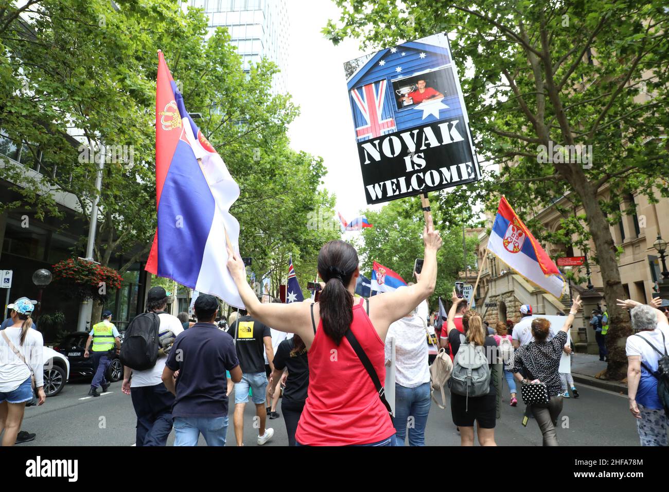 Sydney, Australia. 15th January 2022. Freedom fighter Aussie Cossack ...