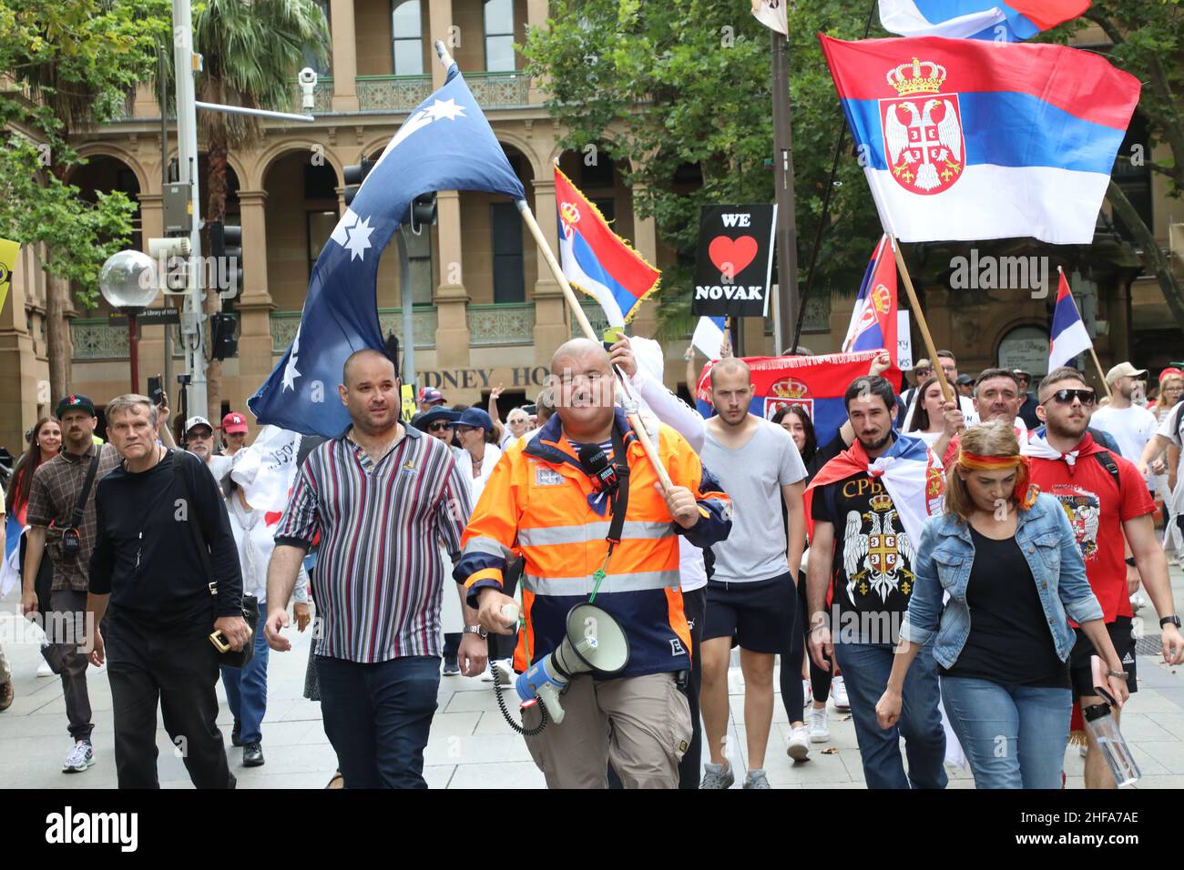 Sydney, Australia. 15th January 2022. Freedom fighter Aussie Cossack ...