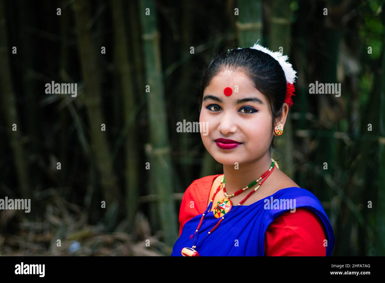 Beautiful assamese girl in traditional hi-res stock photography and ...
