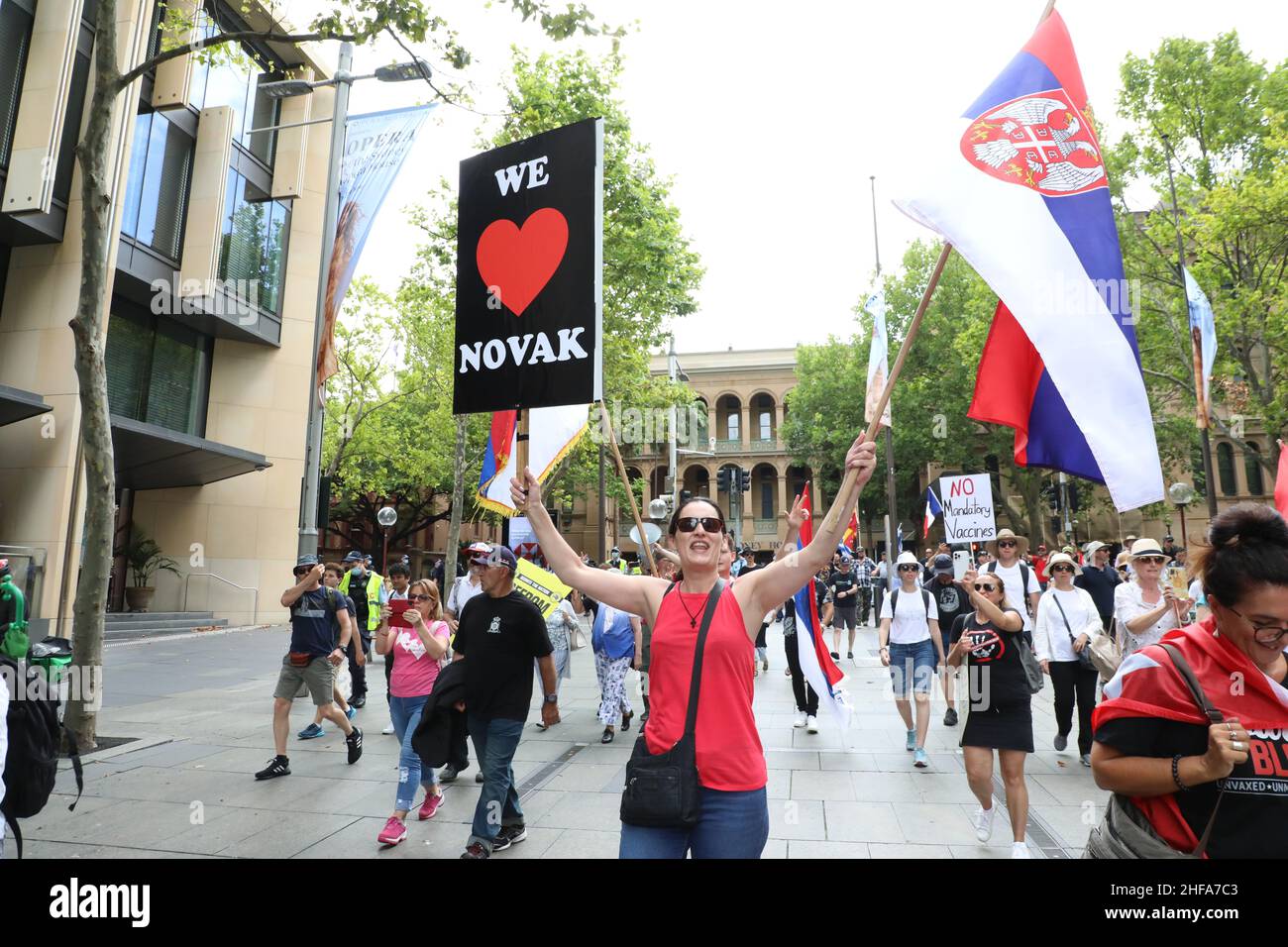 Sydney, Australia. 15th January 2022. Freedom fighter Aussie Cossack ...