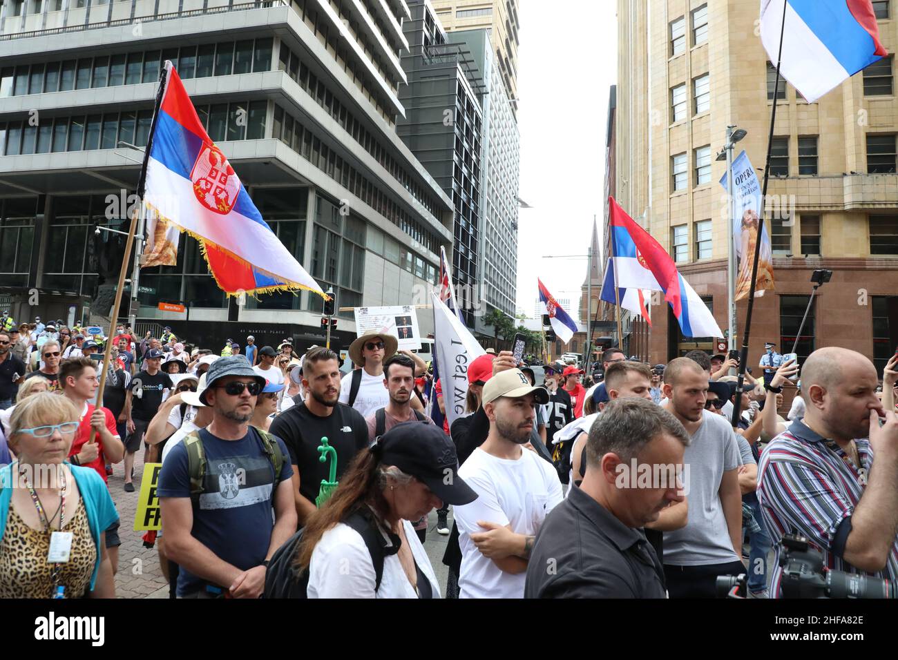 Sydney, Australia. 15th January 2022. Freedom fighter Aussie Cossack ...