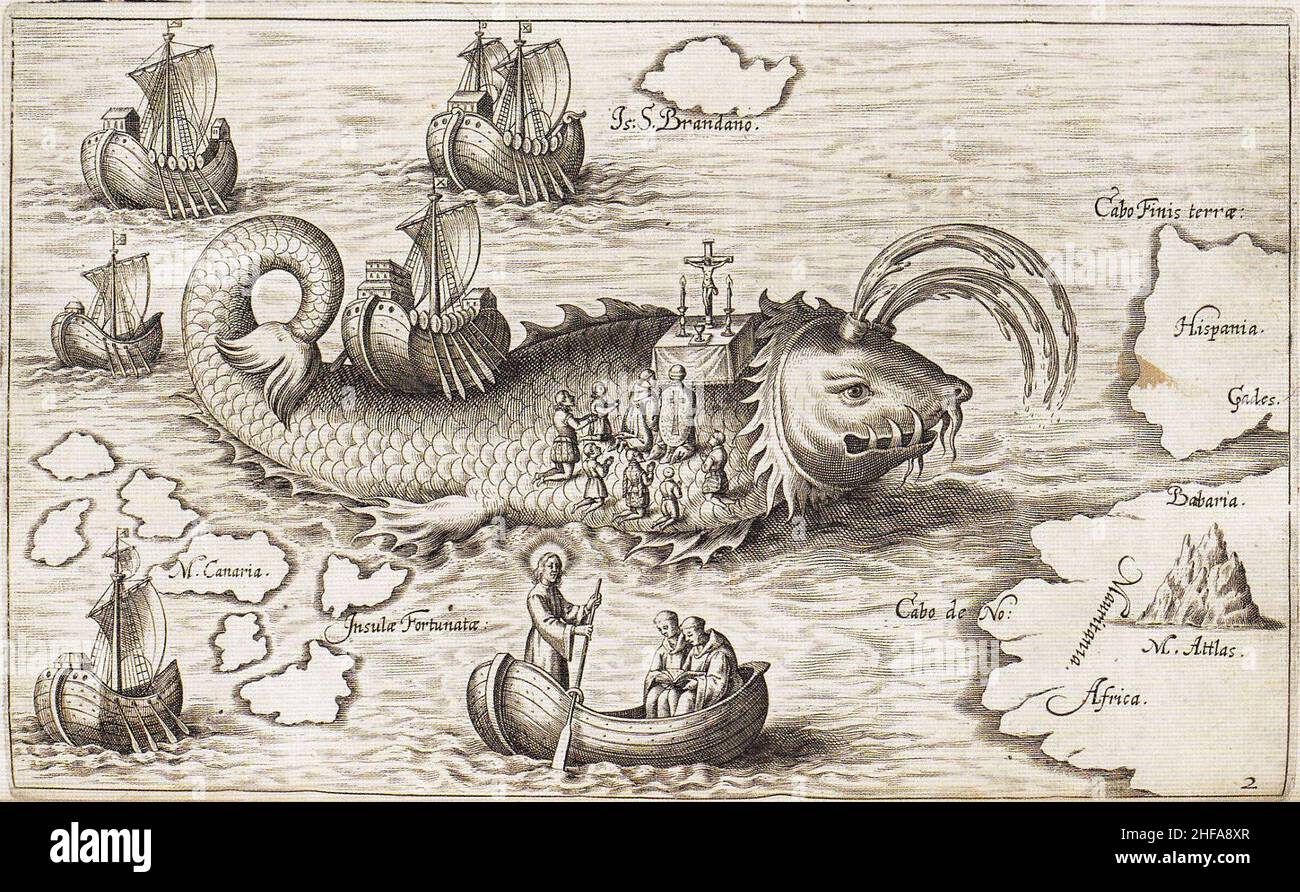 Sea Monster Chet Van Duzer Stock Photo - Alamy