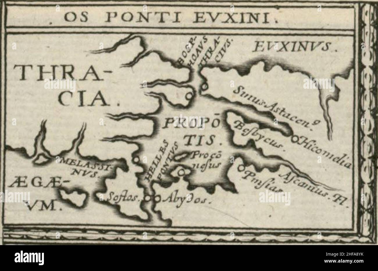 Sea of Marmara - 17th-century map - Maris Mediterranei antiqua divisio ...