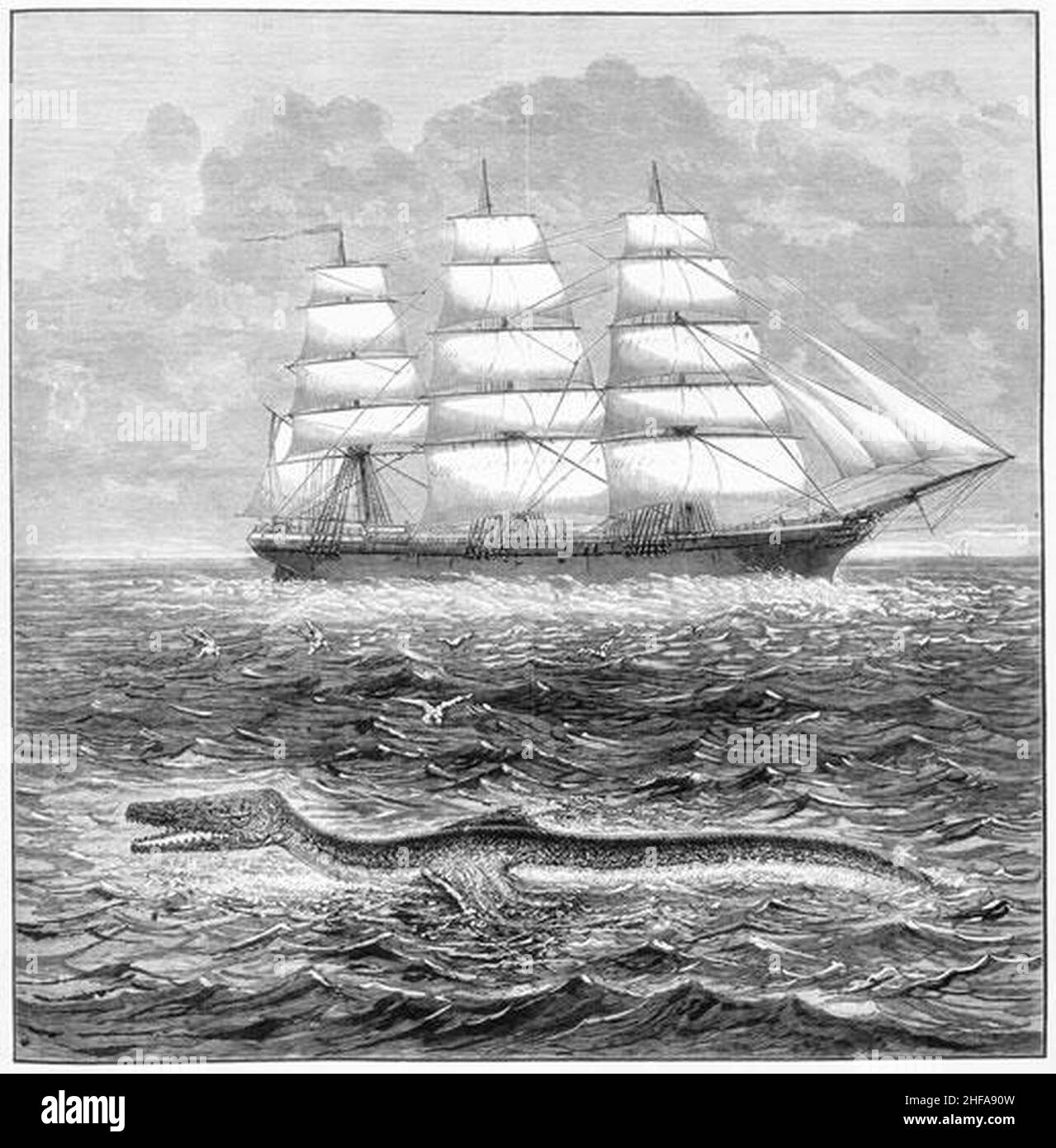 Sea serpent 1877 Stock Photo - Alamy