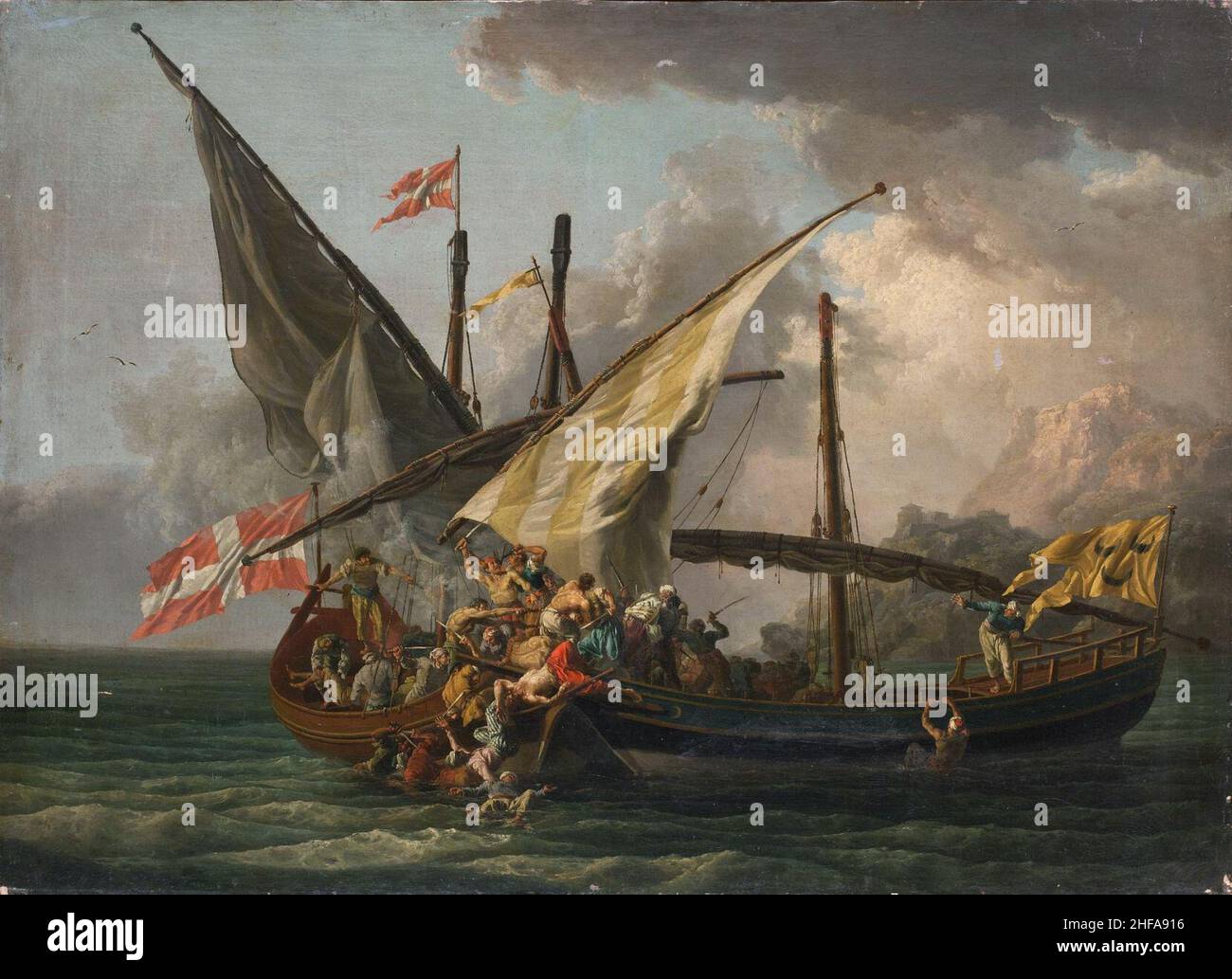 Sea Sattle - Grappling with a Ship Stock Photo - Alamy