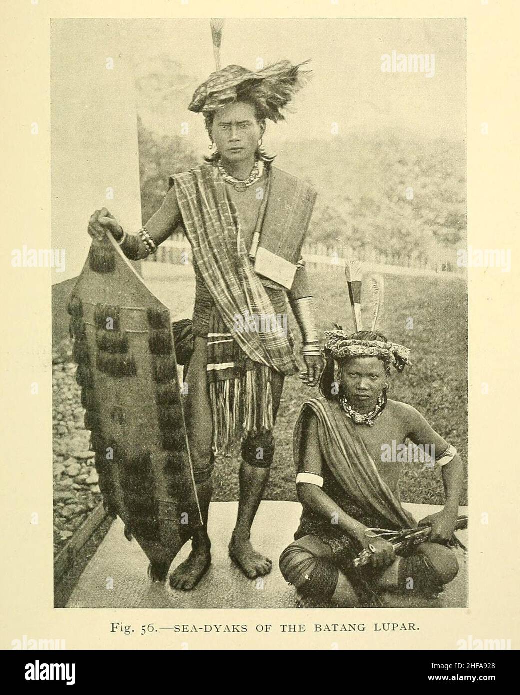 Sea-dyaks of the batang lupar Stock Photo - Alamy