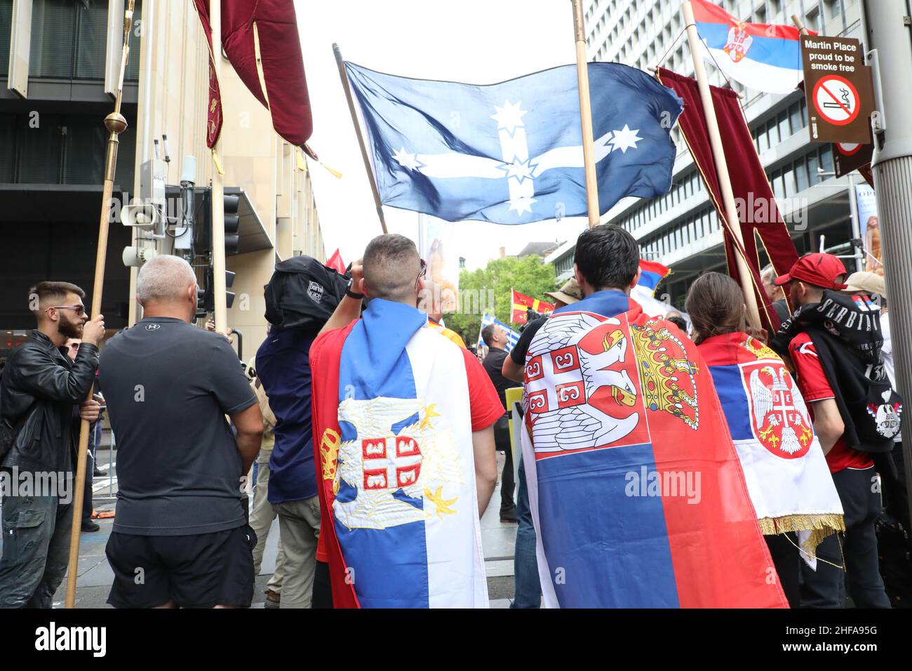 Sydney, Australia. 15th January 2022. Freedom fighter Aussie Cossack ...