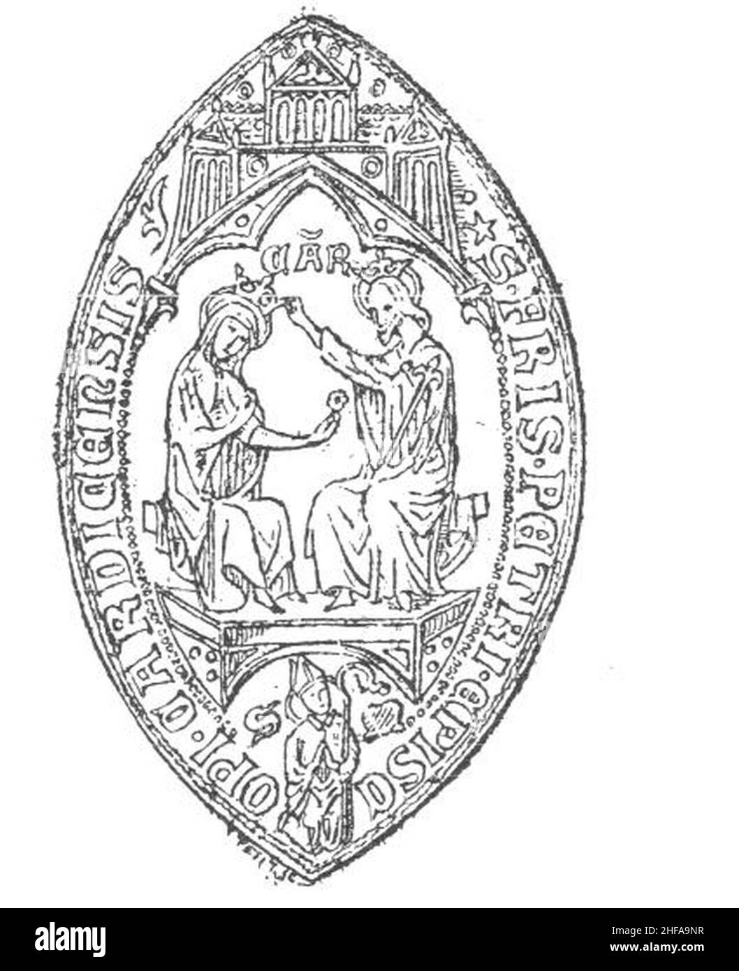 Seal of Peter, Latin Bishop of Karditsa (Schlumberger, 1897 Stock Photo ...