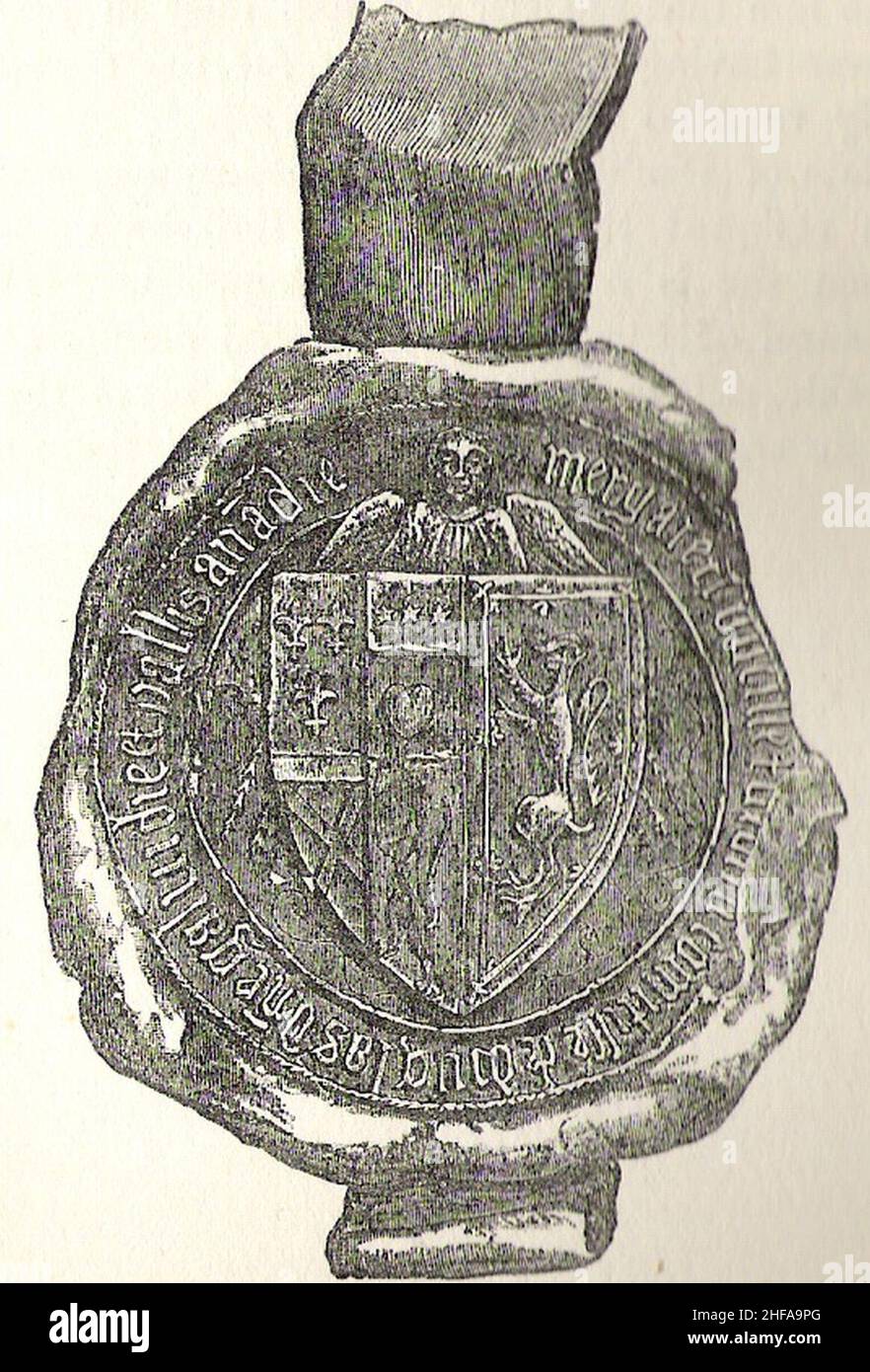 Seal of Princess Margaret, Duchess of Touraine Stock Photo - Alamy