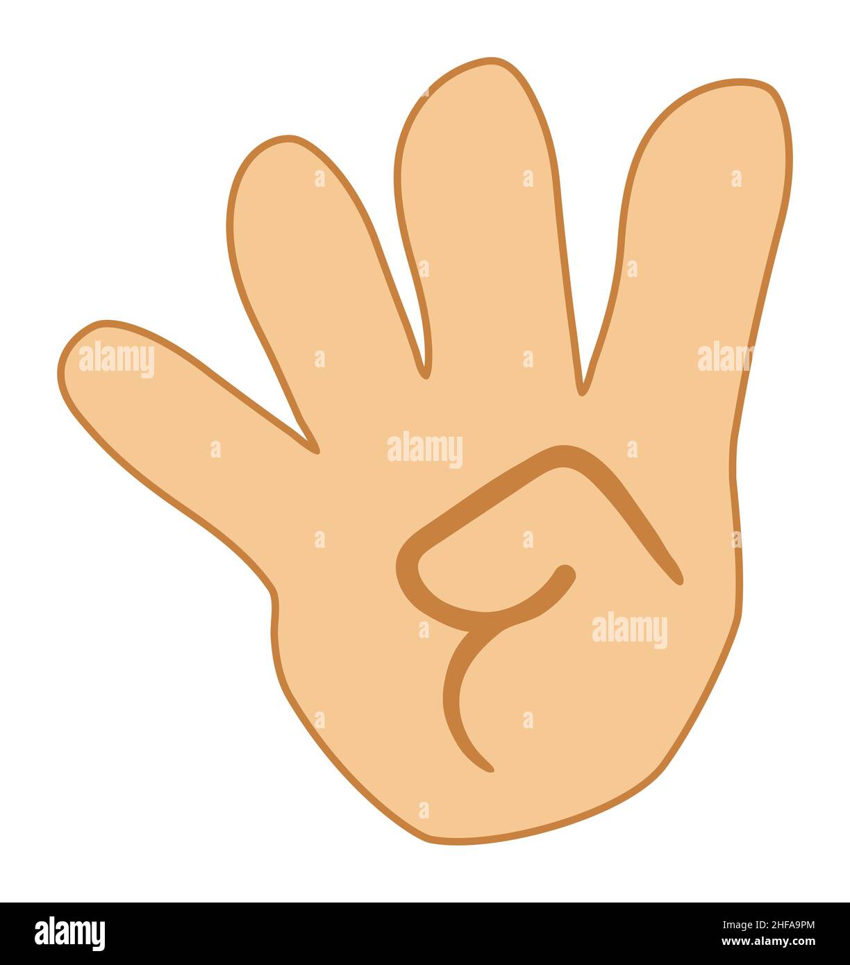 Four fingers counting icon for education. Hands with fingers Stock ...