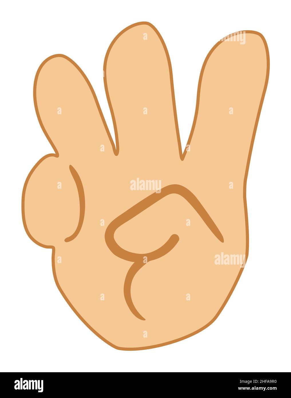 Three fingers counting icon for education. Hands with fingers Stock ...