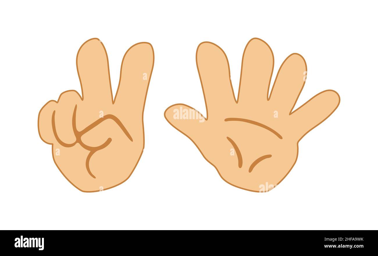 Seven fingers counting icon for education. Hands with fingers Stock ...