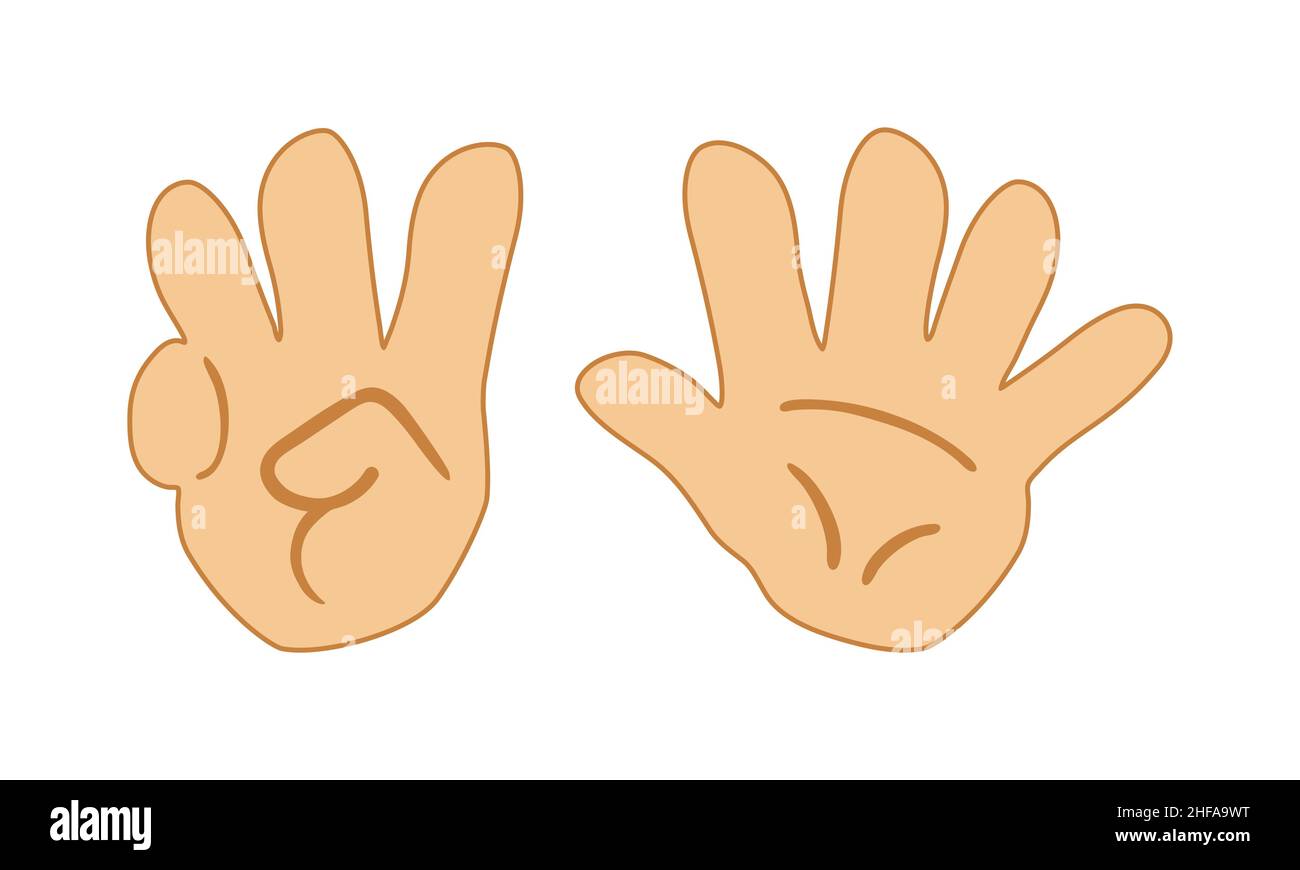 Eight fingers counting icon for education. Hands with fingers Stock ...