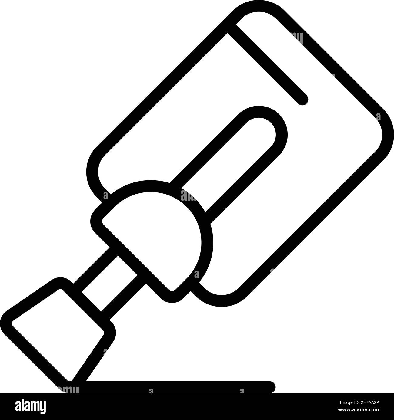 Metal trowel icon outline vector. Cement stone. Local layer Stock ...