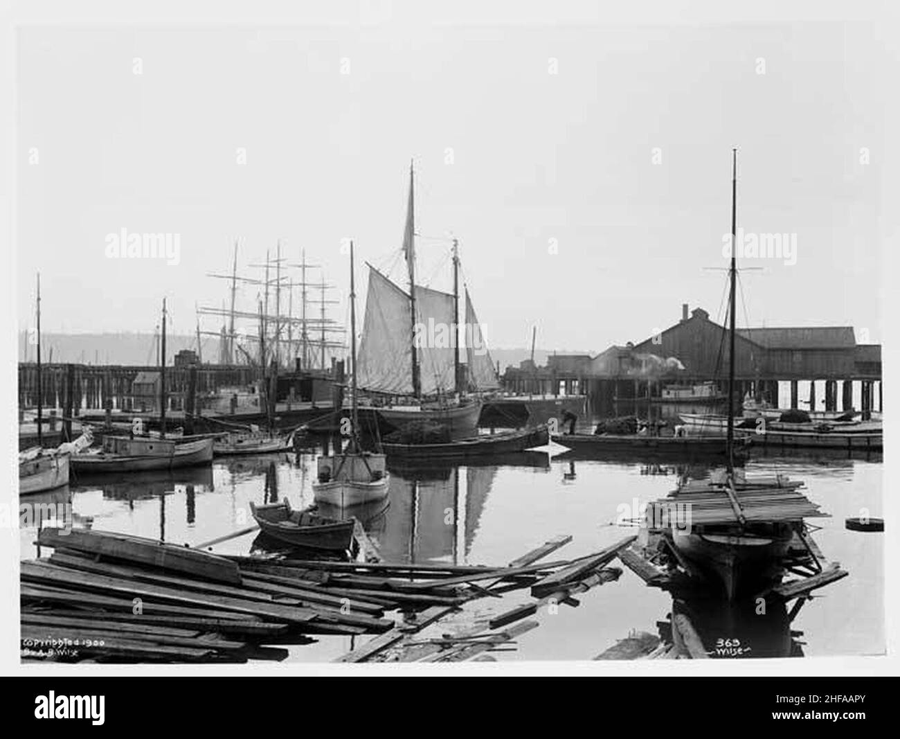 Seattle waterfront, ca 1900 Stock Photo - Alamy