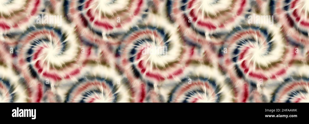 Seamless funky 1970s tie dye border motif pattern for surface design ...