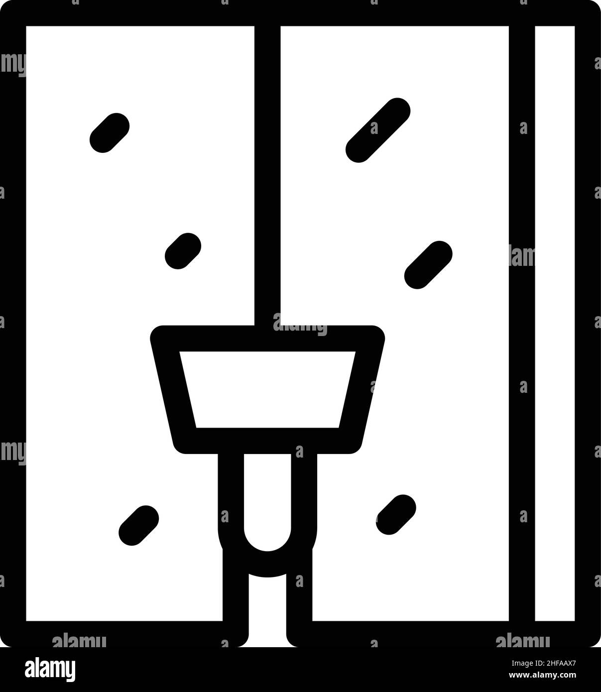 Stone block icon outline vector. Drywall construction. Plaster house ...