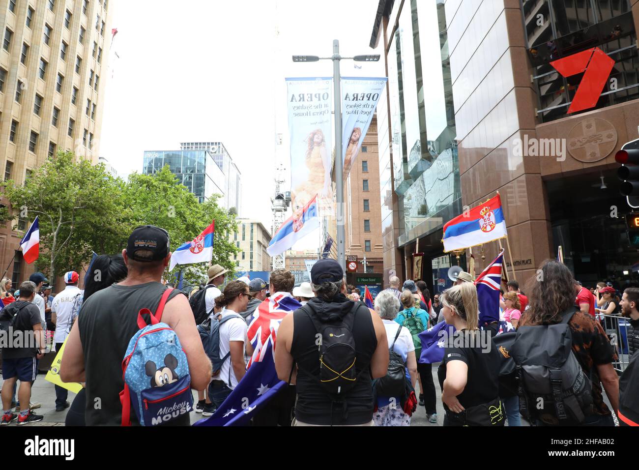 Sydney, Australia. 15th January 2022. Freedom fighter Aussie Cossack ...