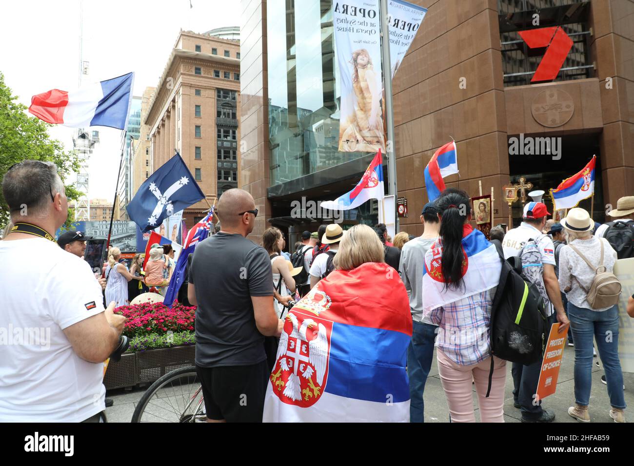 Sydney, Australia. 15th January 2022. Freedom fighter Aussie Cossack ...