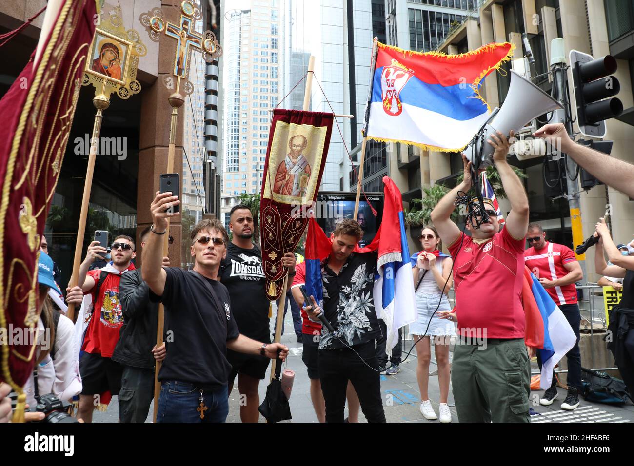 Sydney, Australia. 15th January 2022. Freedom fighter Aussie Cossack ...