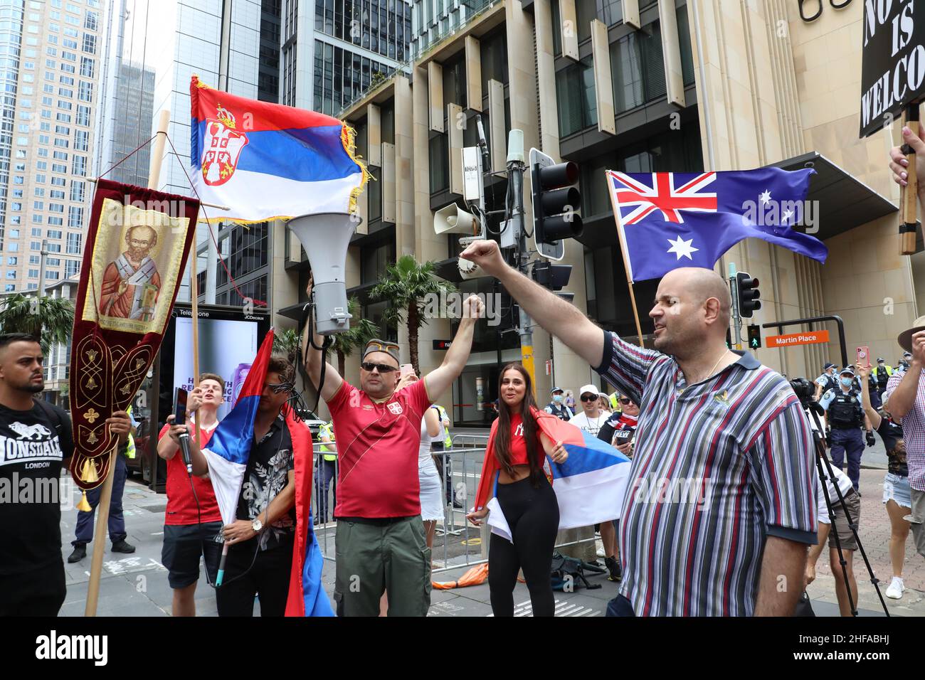 Sydney, Australia. 15th January 2022. Freedom fighter Aussie Cossack ...