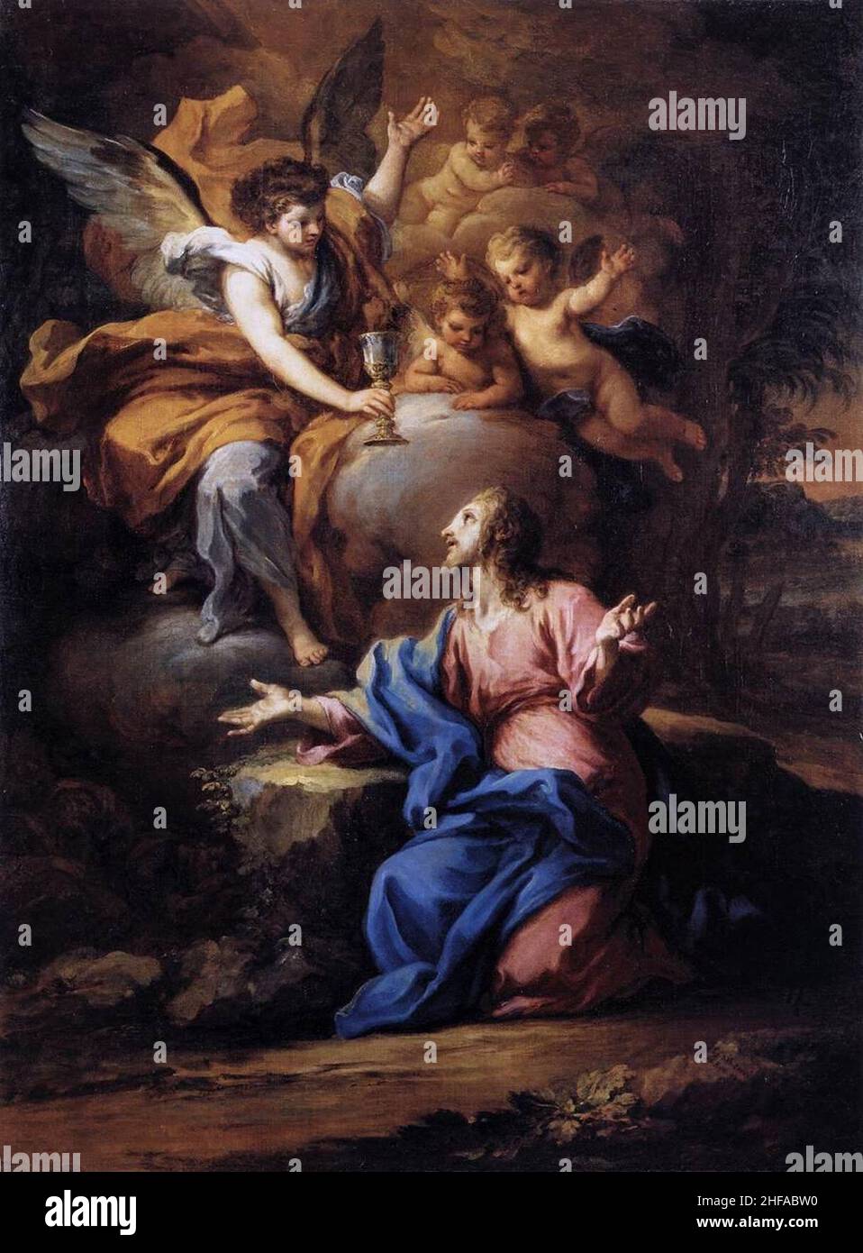 Sebastiano Conca - Christ in the Garden of Gethsemane Stock Photo - Alamy