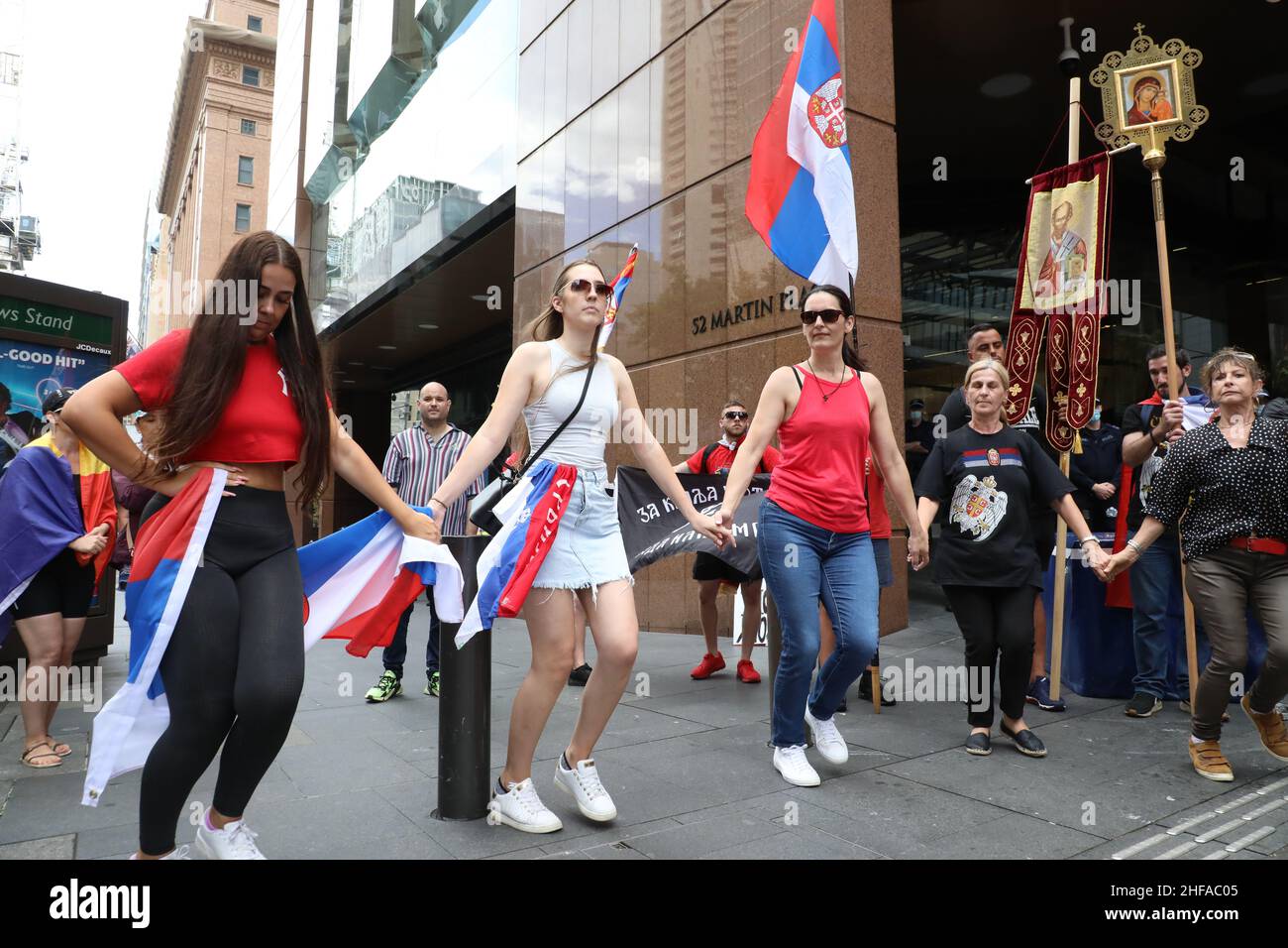 Sydney, Australia. 15th January 2022. Freedom fighter Aussie Cossack ...