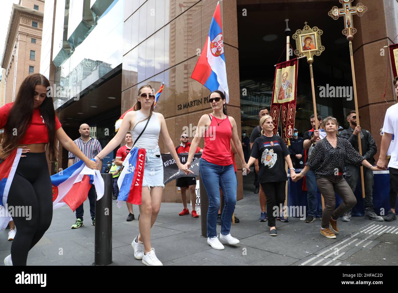 Sydney, Australia. 15th January 2022. Freedom fighter Aussie Cossack ...