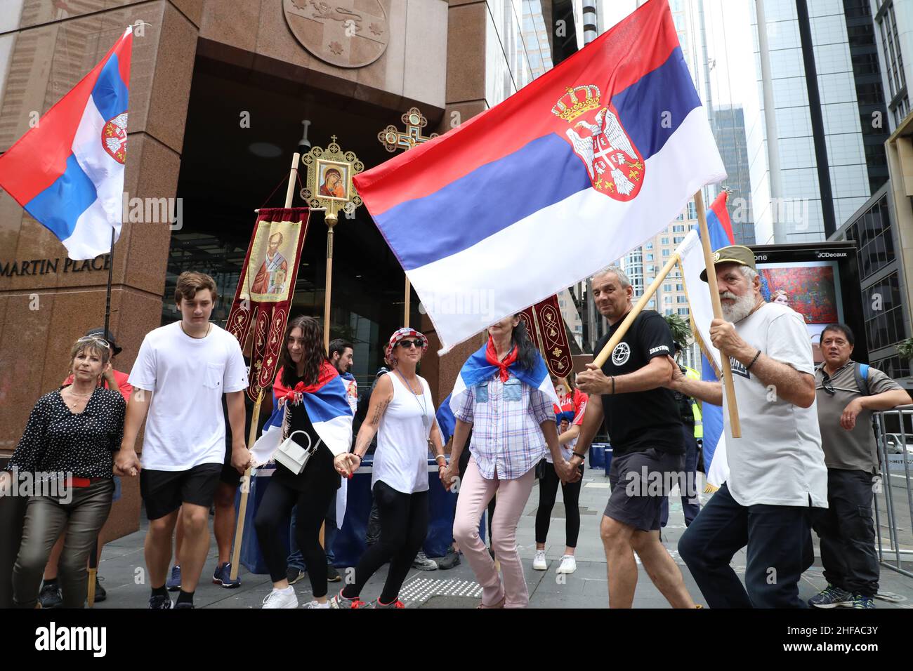 Sydney, Australia. 15th January 2022. Freedom fighter Aussie Cossack ...