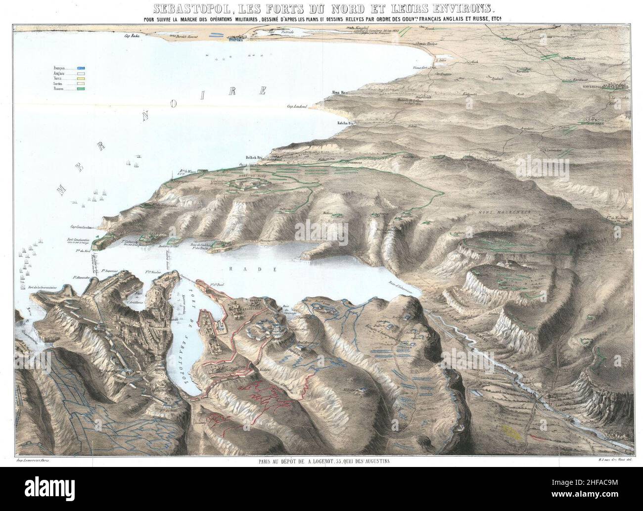 Sebastopol, Les Forts du Nord et Leurs Environs. Pour suivre la marche ...