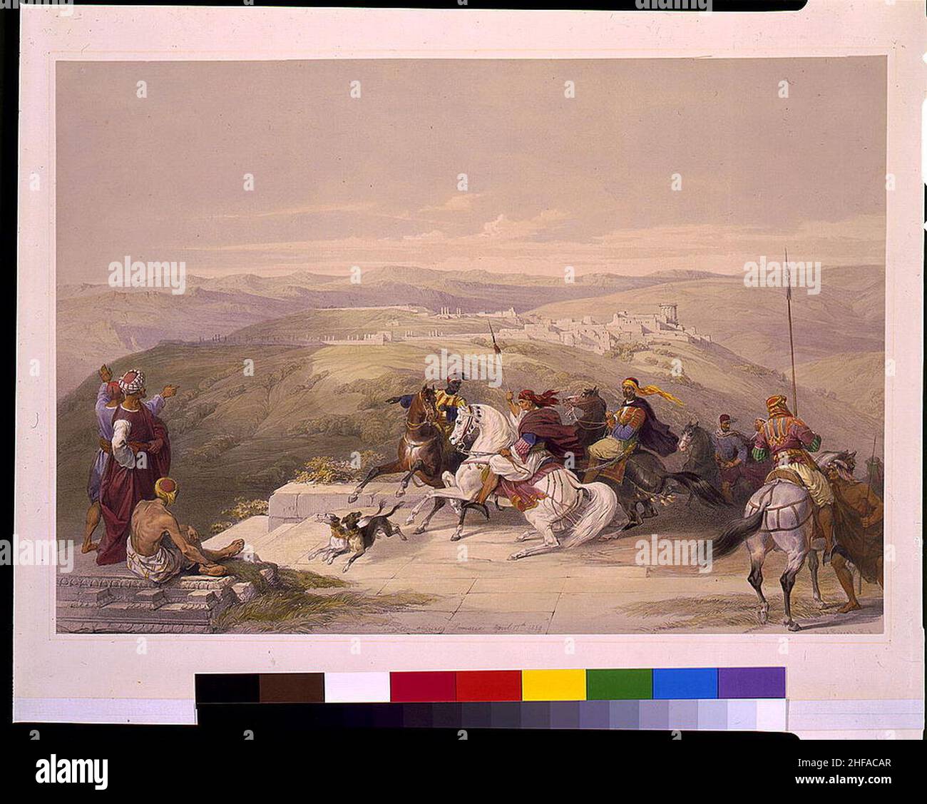 Sebasté, ancient Samaria, April 17th, 1839 - David Roberts, R.A Stock ...
