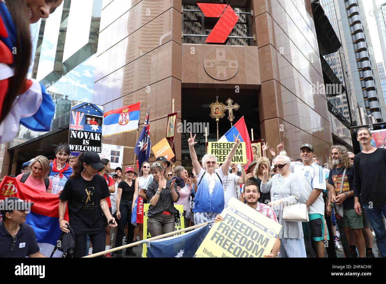 Sydney, Australia. 15th January 2022. Freedom fighter Aussie Cossack ...