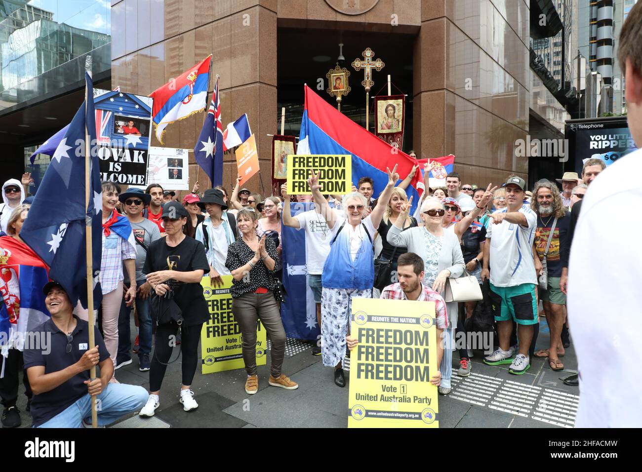 Sydney, Australia. 15th January 2022. Freedom fighter Aussie Cossack ...