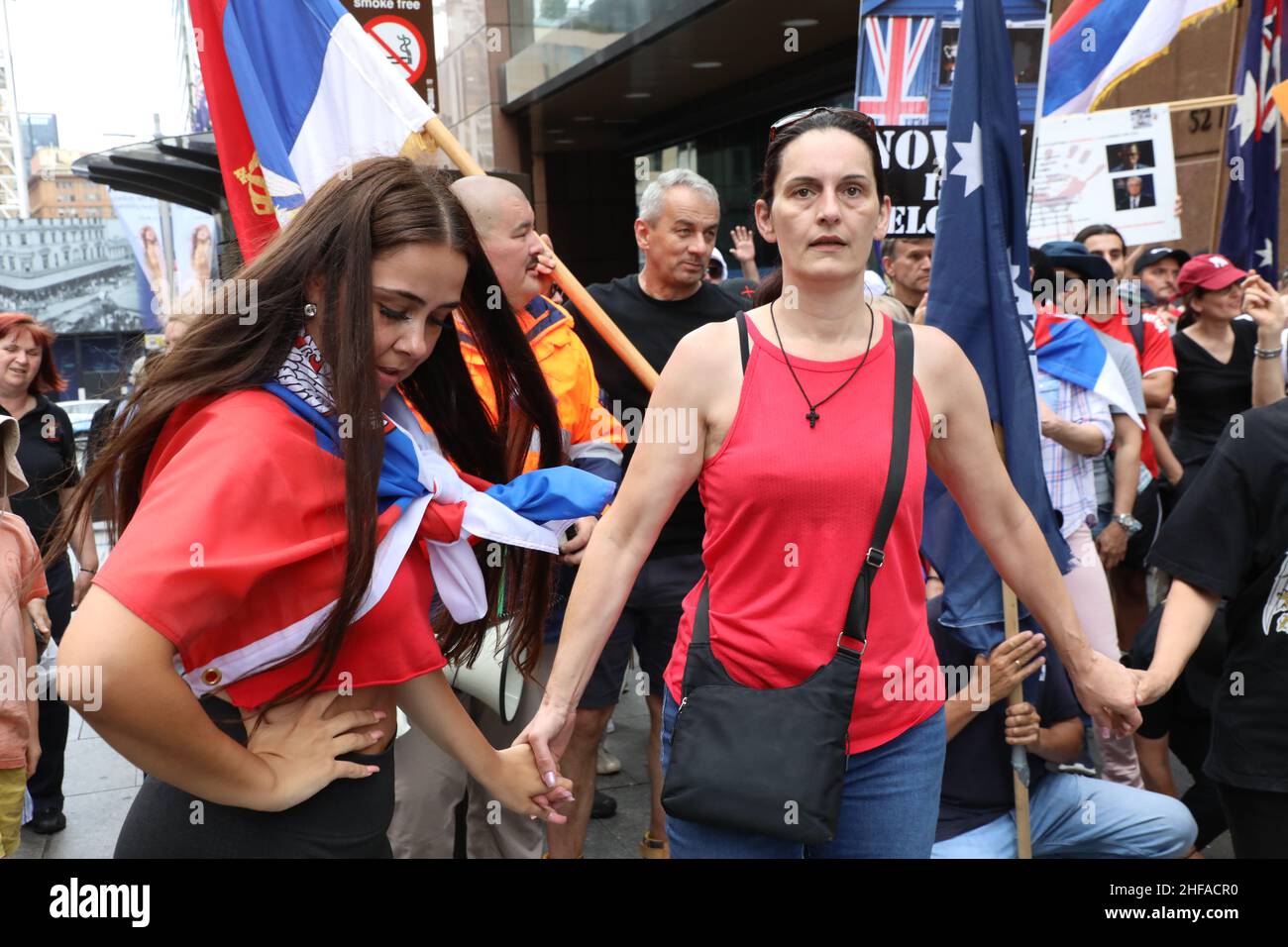 Sydney, Australia. 15th January 2022. Freedom fighter Aussie Cossack ...