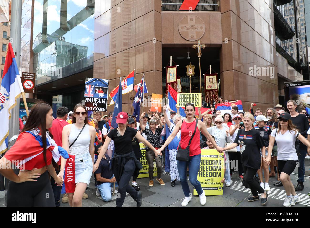 Sydney, Australia. 15th January 2022. Freedom fighter Aussie Cossack ...
