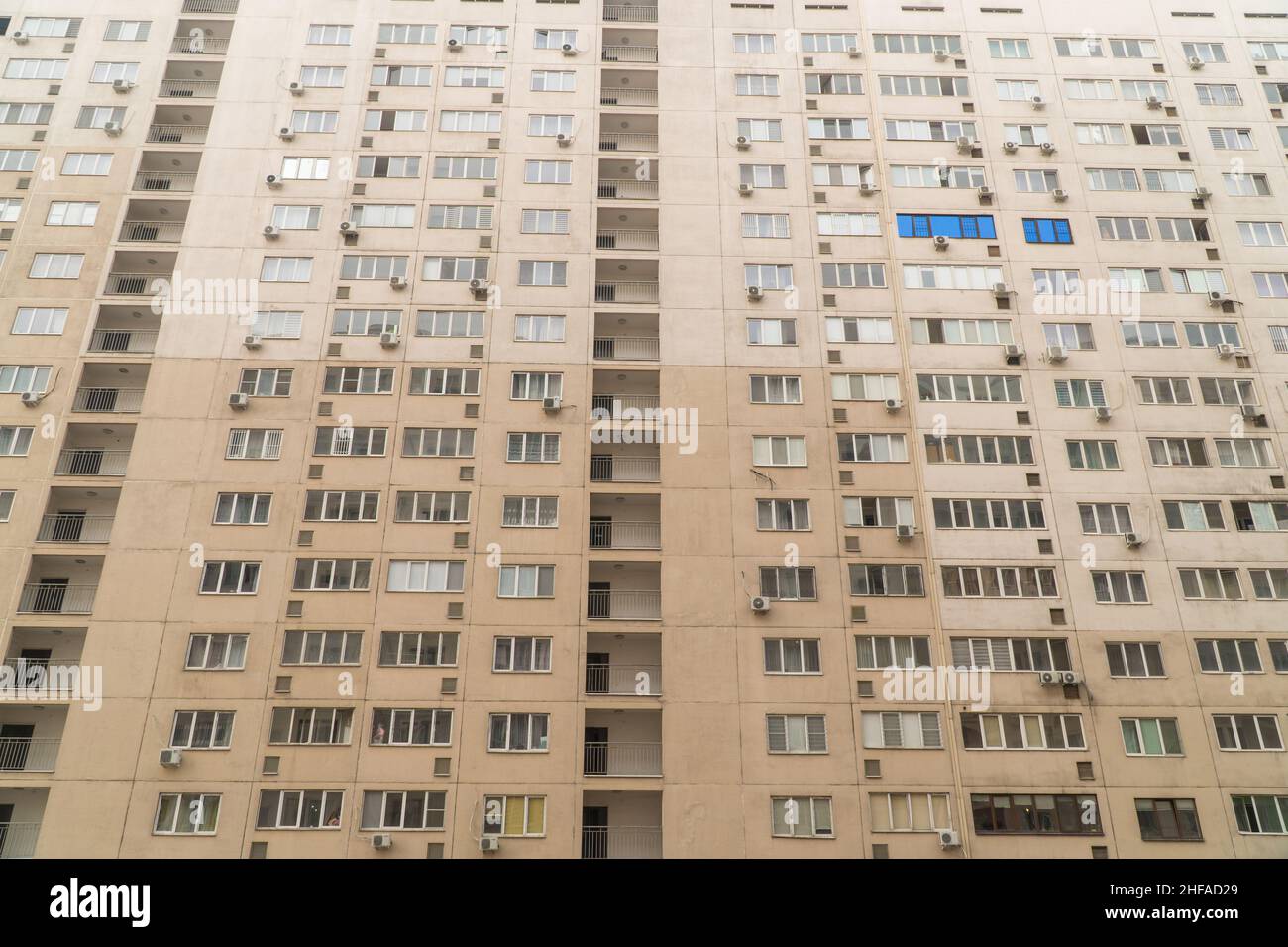 Facade of a modern multi storey residential complex. Urban architecture ...