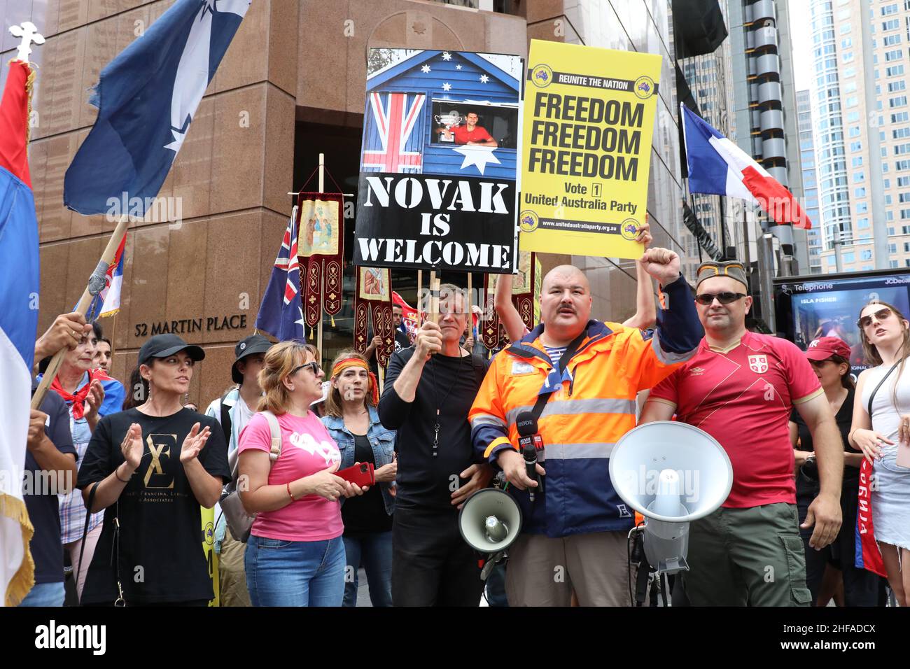 Sydney, Australia. 15th January 2022. Freedom fighter Aussie Cossack ...