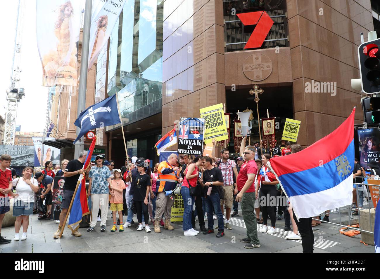 Sydney, Australia. 15th January 2022. Freedom fighter Aussie Cossack ...