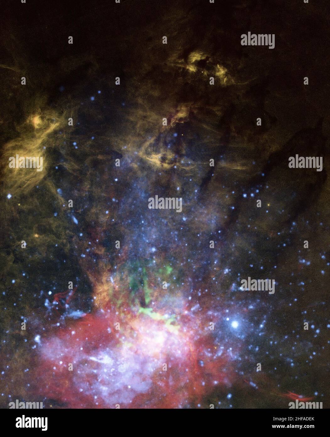 Space. 9th Dec, 2021. This is a composite of view of X-rays and warm ...