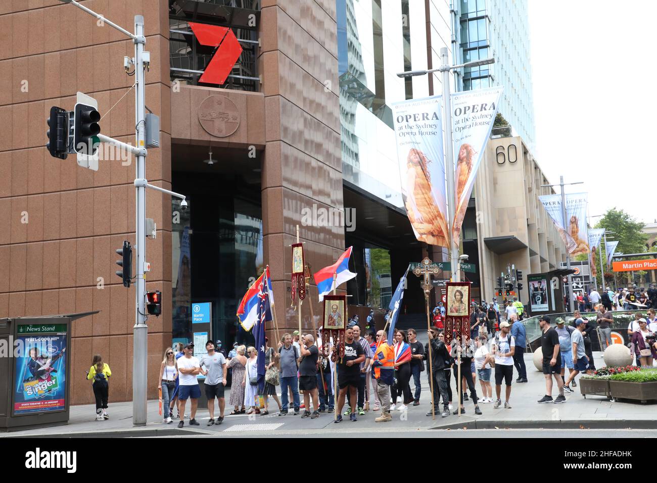 Sydney, Australia. 15th January 2022. Freedom fighter Aussie Cossack ...