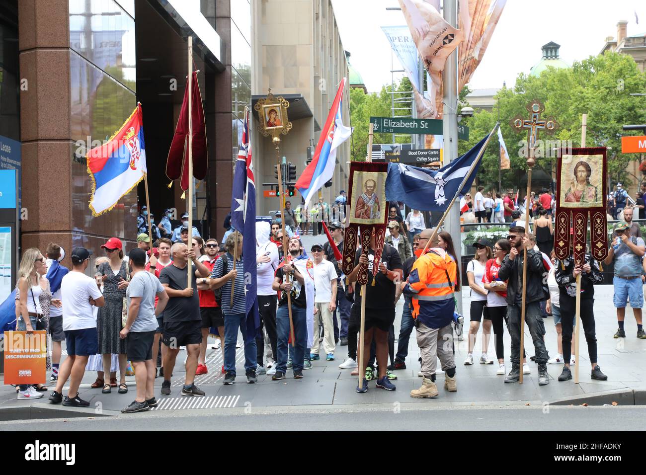 Sydney, Australia. 15th January 2022. Freedom fighter Aussie Cossack ...
