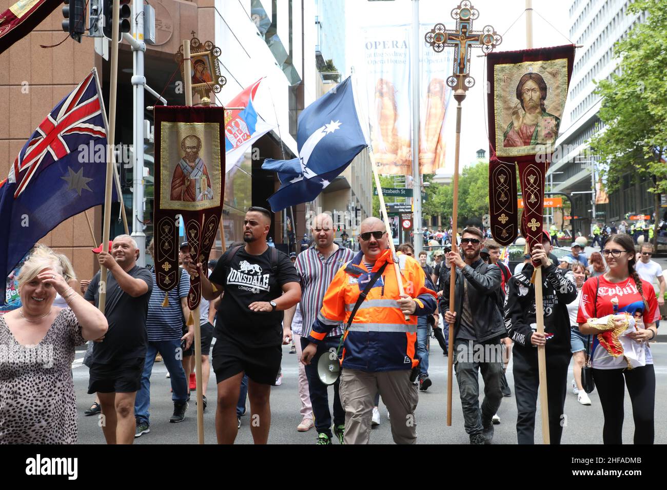 Sydney, Australia. 15th January 2022. Freedom fighter Aussie Cossack ...